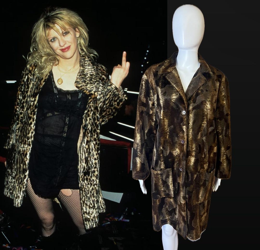90’s Velour Velvet Grunge Coat With Patch Pockets by Kathy Landau ...