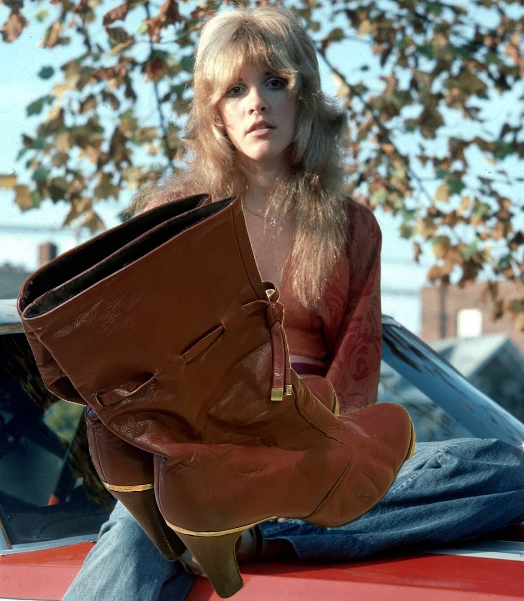 Super Foxy 70’s Calf Boots With Lariat Detail and Gold Accents ...