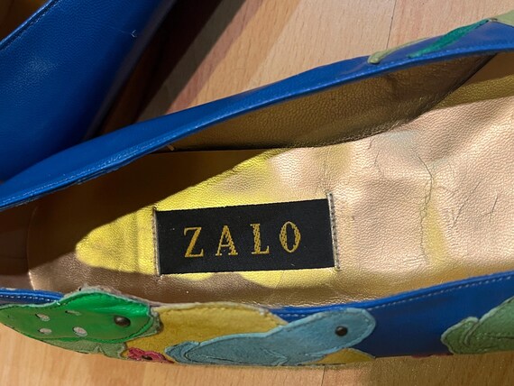 Zalo Novelty frog and lily pad ballet flats in dead s… - Gem