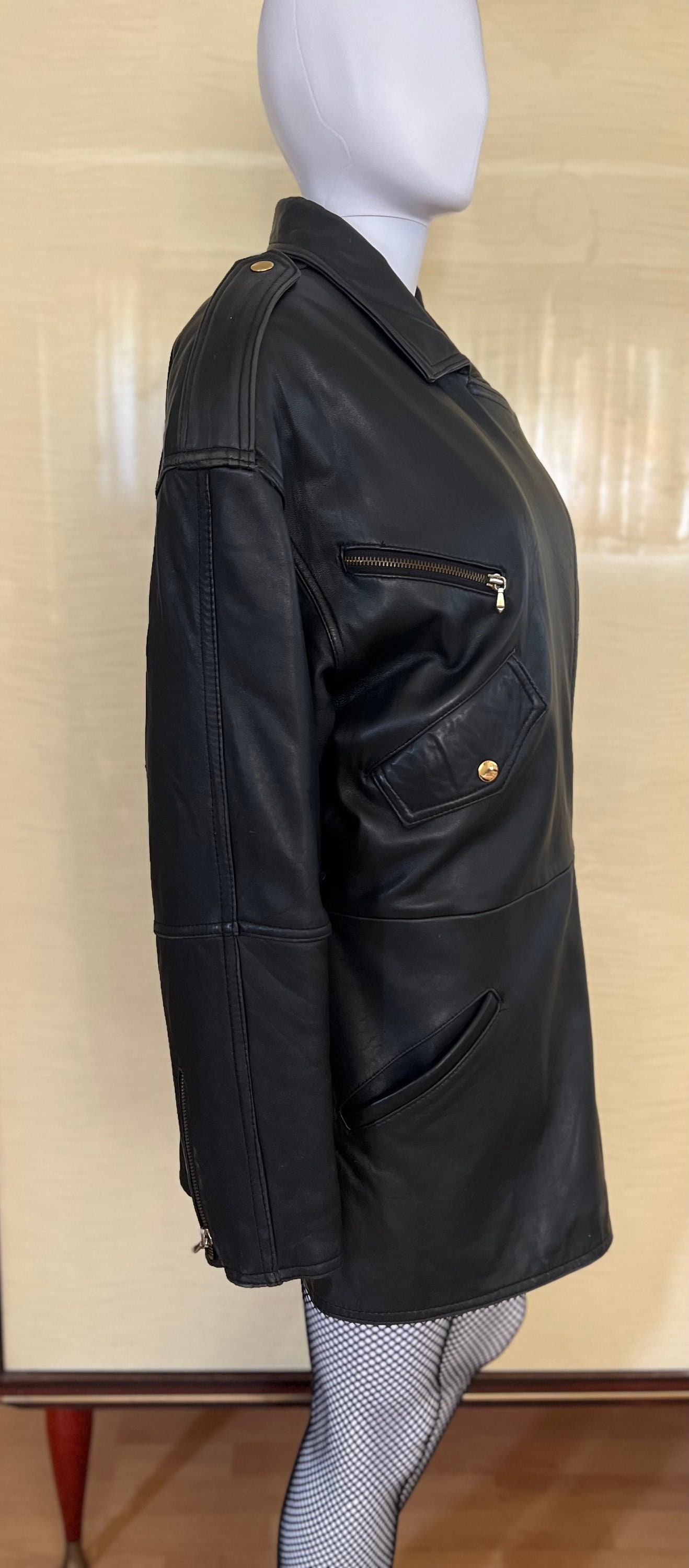 90’s Colebrook & Co Leather Jacket Soft Leather Can Be Worn as a Dress ...