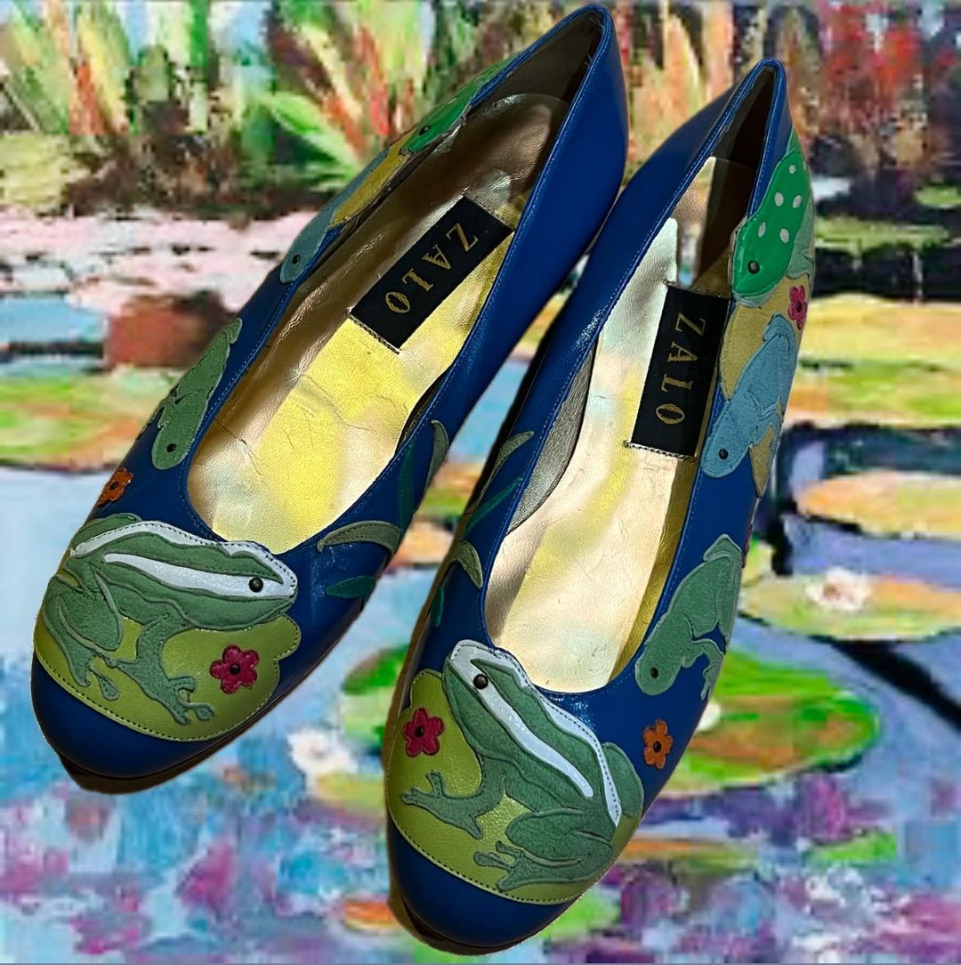 Zalo Novelty Frog and Lily Pad Ballet Flats in Dead Stock Condition ...