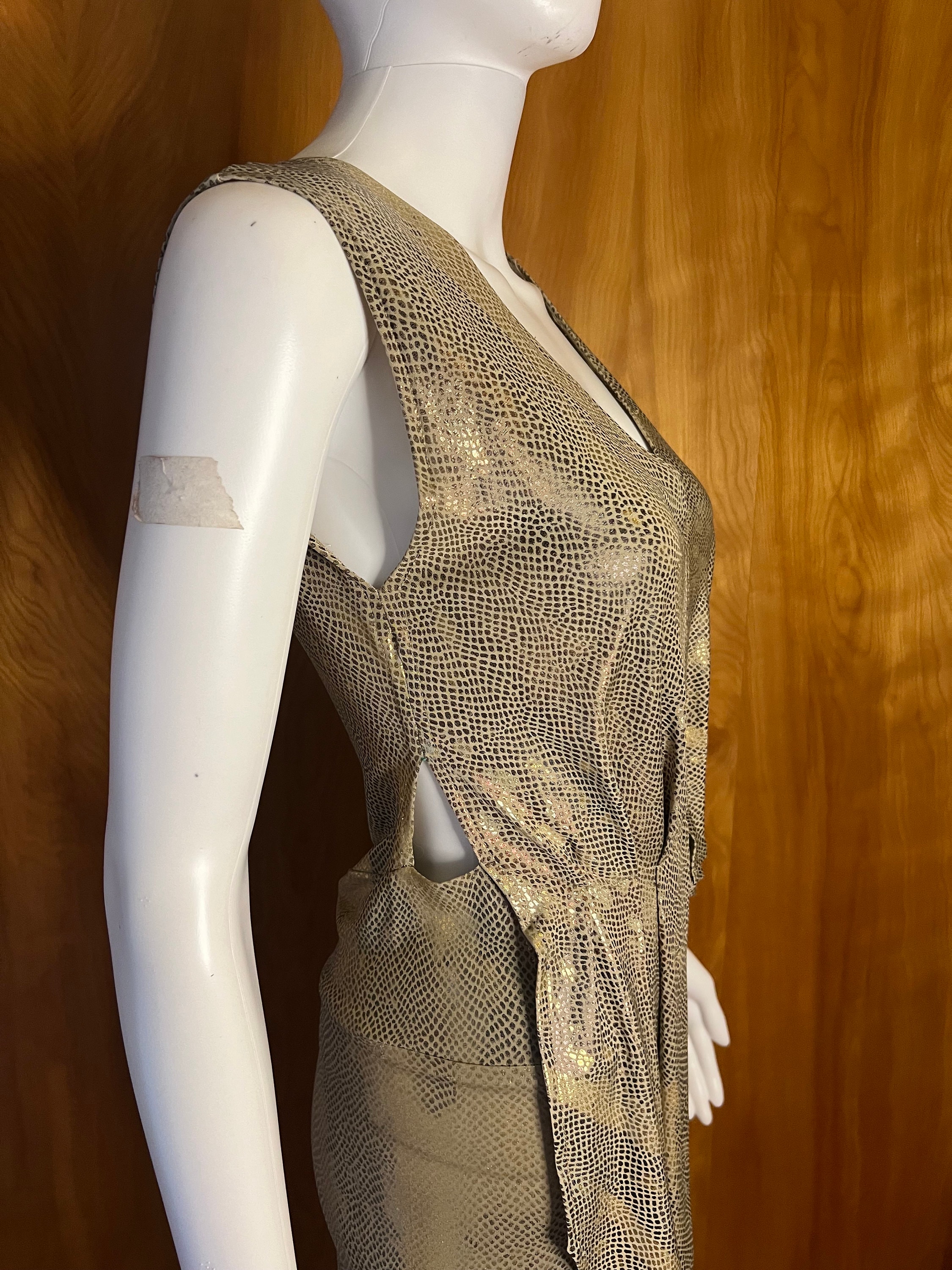 Y2K Excellence Shimmery Snake Spandex Jumpsuit Super Flattering Super ...