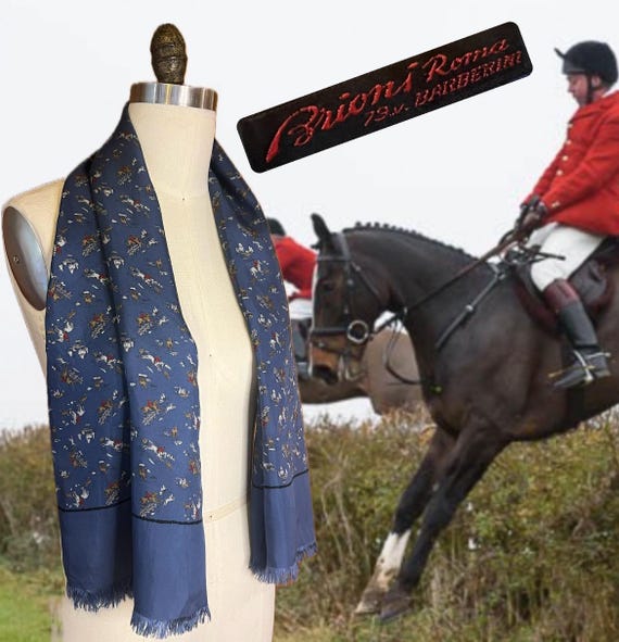 vintage print hunting scarf - Gem