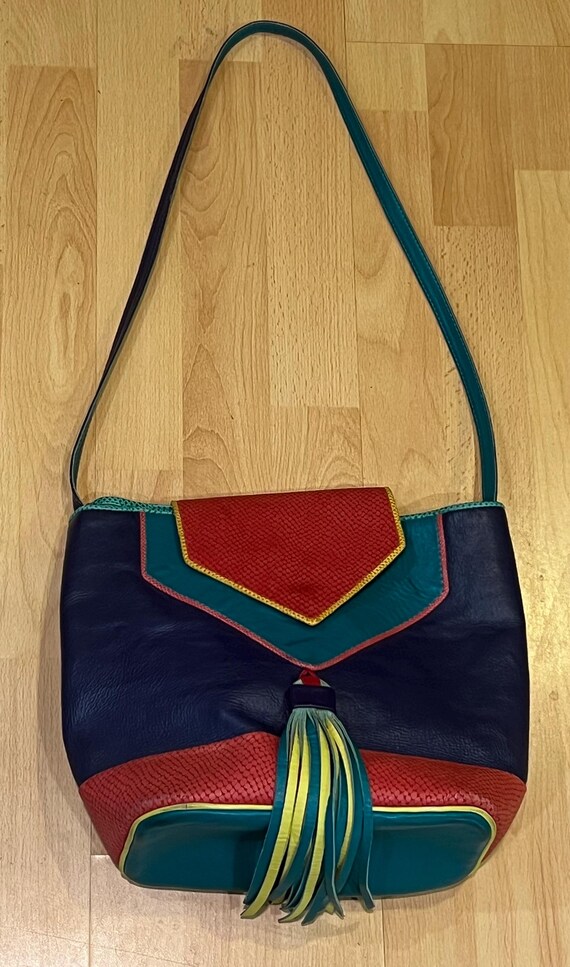 Rare Ruby Firecat Tucson Leather shoulder bag with vi… - Gem