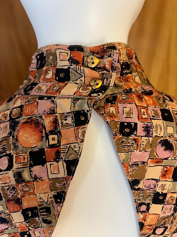 80s magical Cliche’ of Paris dress with geometric pat… - Gem