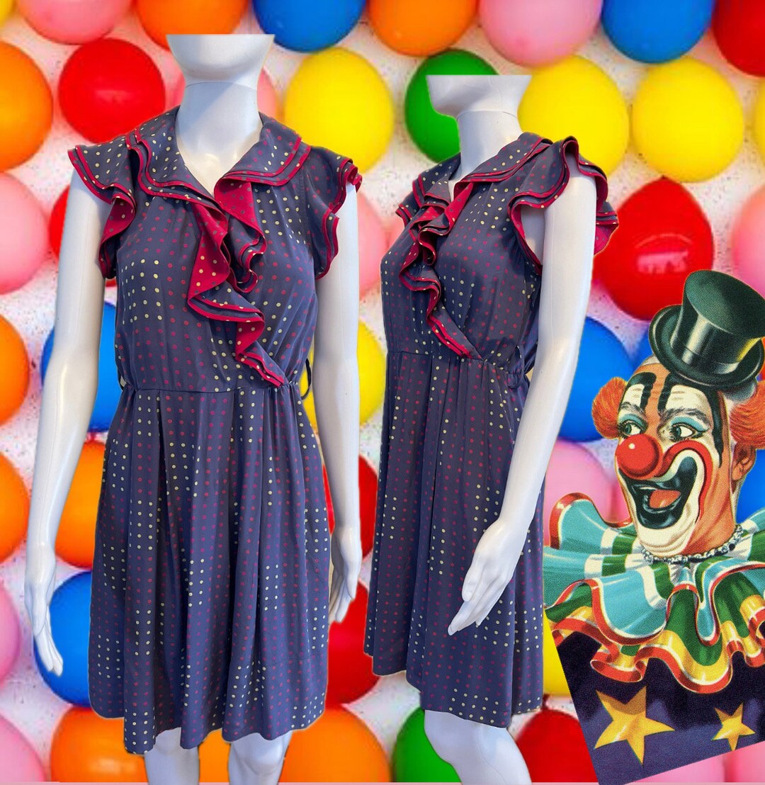 Y2K Marc Jacobs Silk Polka Dot Dress 100% Silk Gently Worn Cute Circus ...