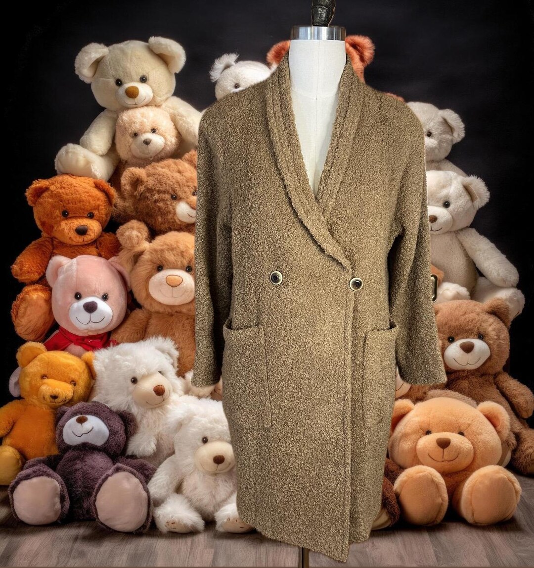80s /90s Boucle Teddy Bear Coat by Weekend for Martin & Red / Patch ...