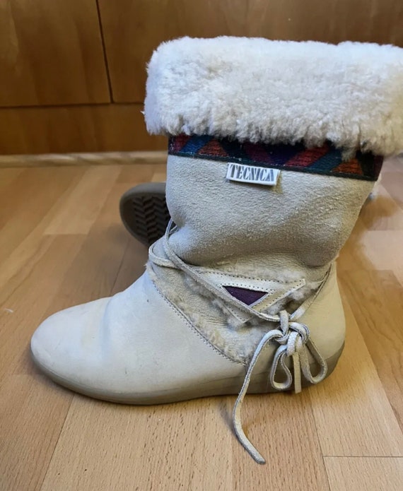 80’s Tecnica shearling Aztec design winter boots - go… - Gem