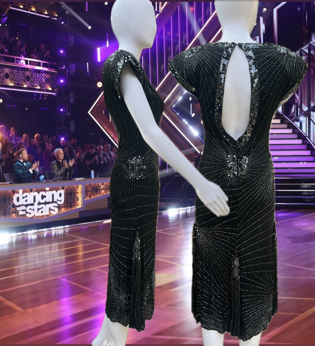 80’s Oleg Cassini Dancing With the Stars Type Gorgeousness Silk Beaded ...