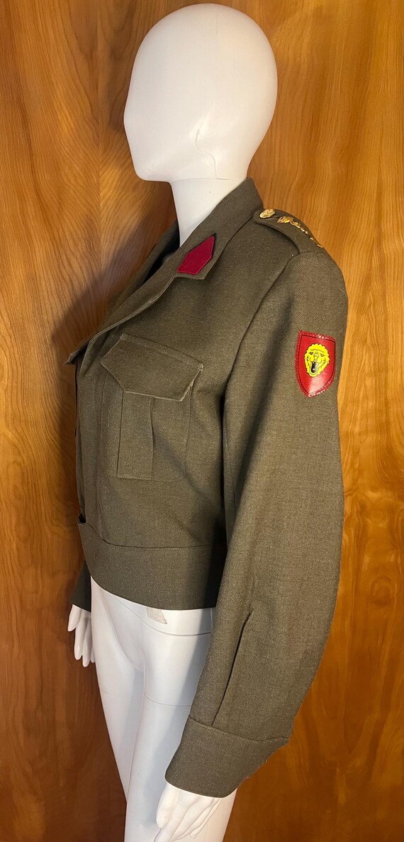 1976 Cropped Belgian Army Jacket - Men's Medium 40 ch… - Gem