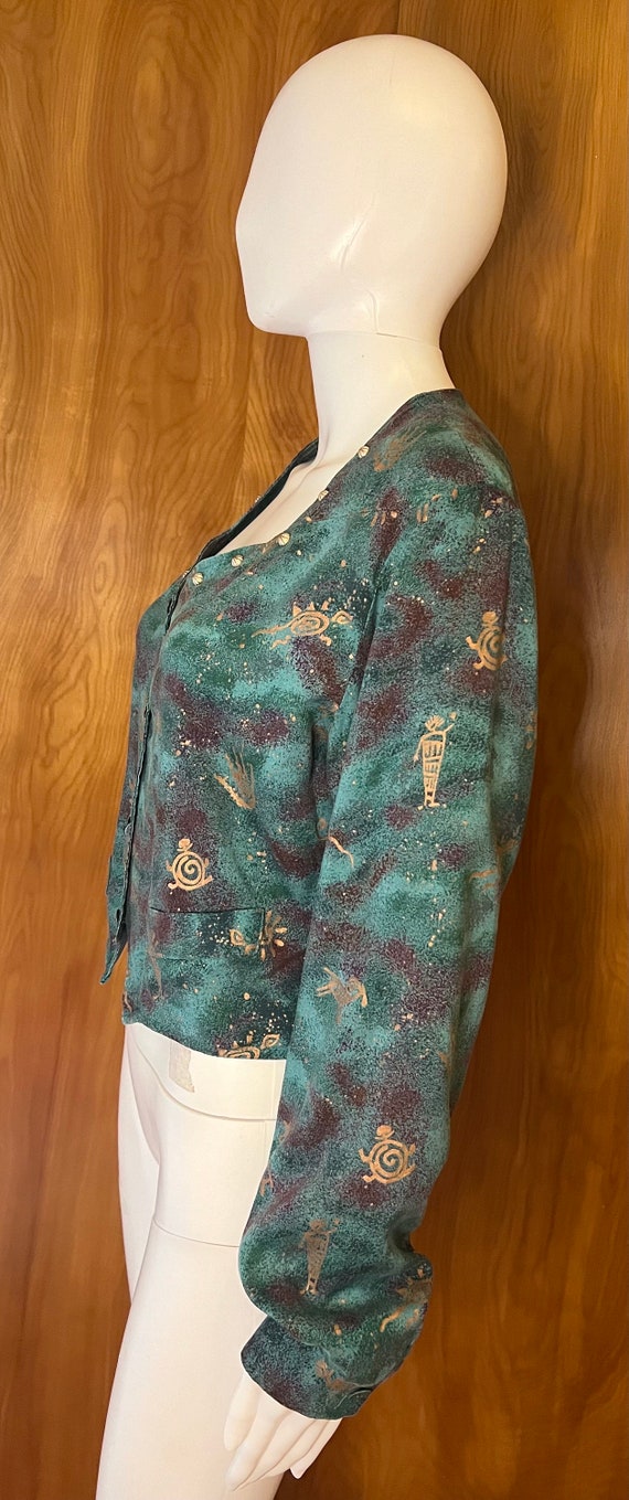 90s Native American symbols Rodeo queen Roper blouse!… - Gem