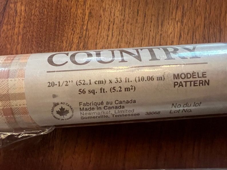 70’s 80’s Deadstock Novelty Plaid Wallpaper Border Country Pastel Plaid ...