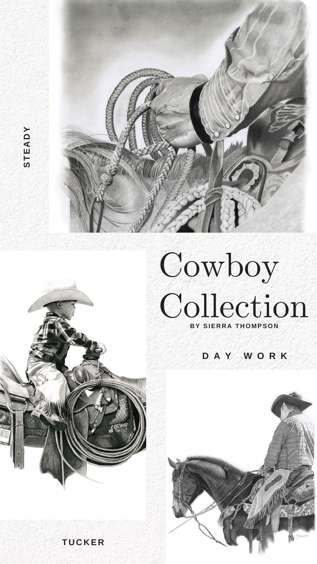 3 Pack Cowboy Collection 5x7 Blank Cards - Etsy