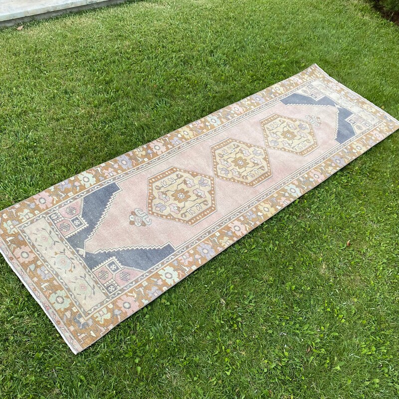 Blue Pink Turkish Rug - Etsy