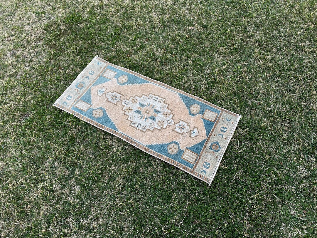 Mini Persian Rug, 2x4 Vintage Rug Pink, Turkish Bath Mat, Small Oushak ...