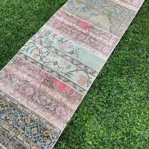 Extra Long Runner Rug, Pink Oushak Runner, 18 Feet Runner Rug, Vintage ...