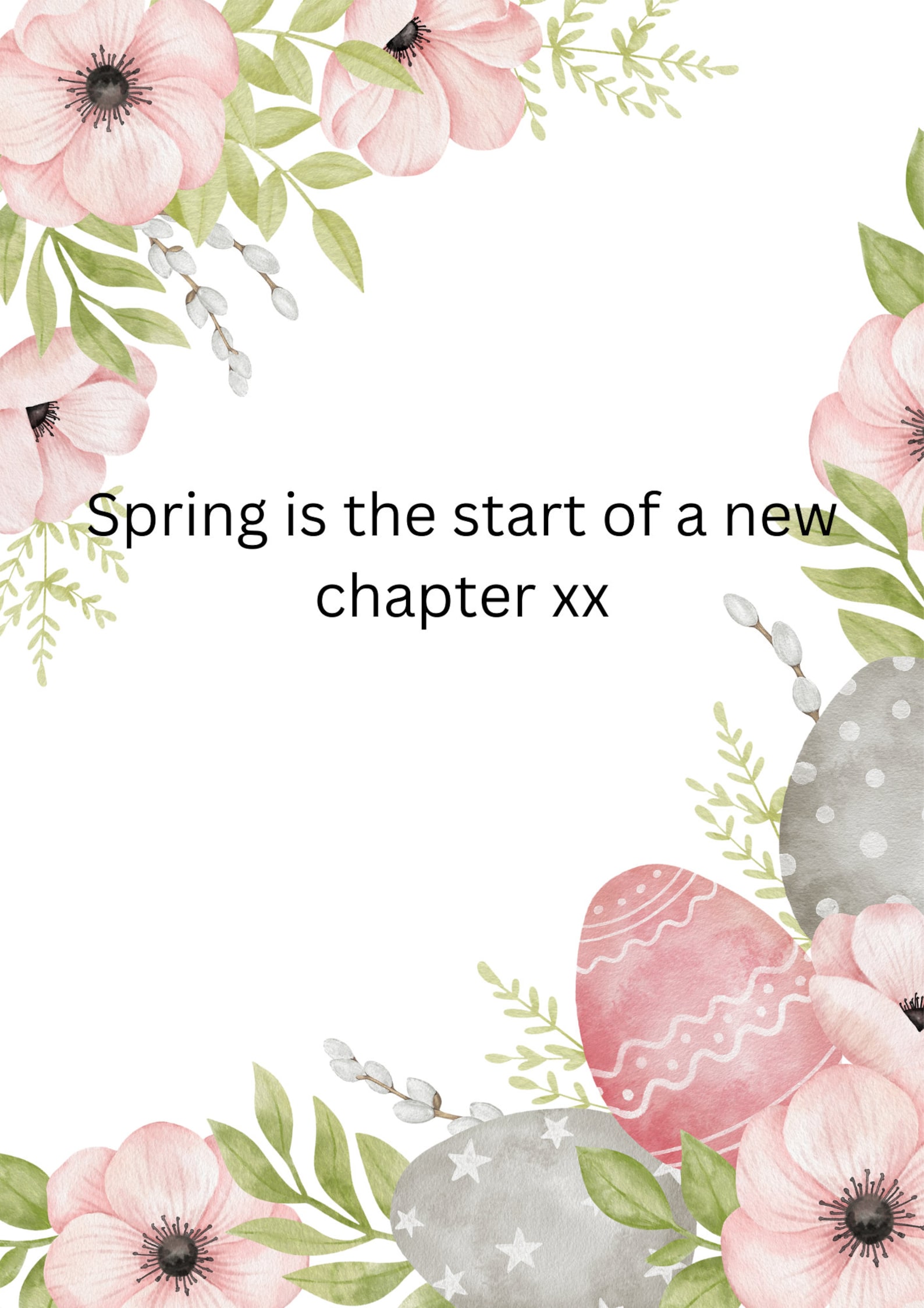 Spring/easter Wallart, A4 Printable. Easy to Download PDF. Living Area ...