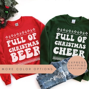 Funny Matching Couples Ugly Christmas Sweatersmom Dad - Etsy