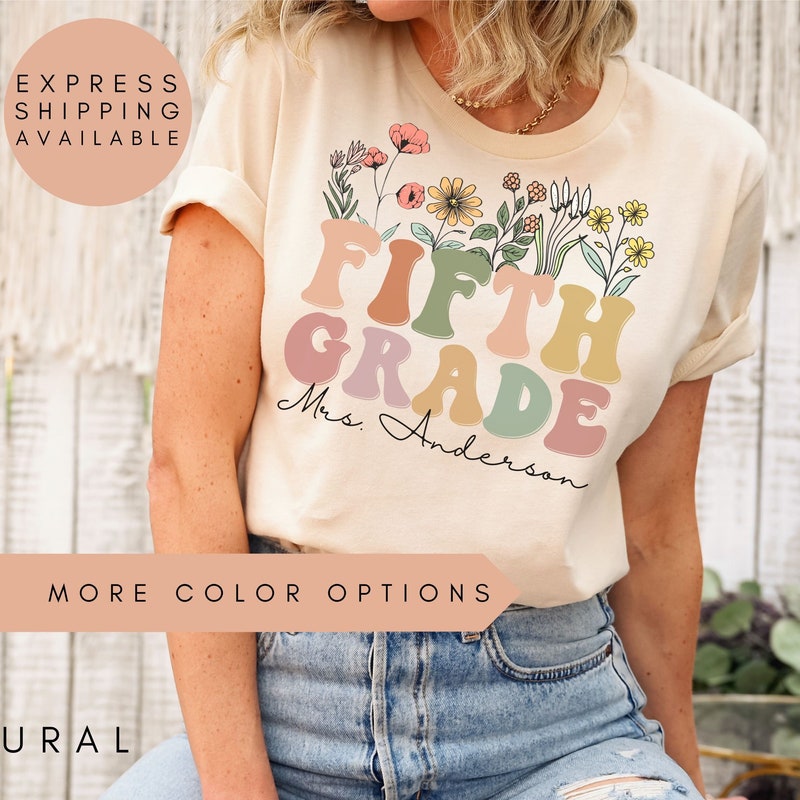 5th Grade Teacher Shirt - Etsy