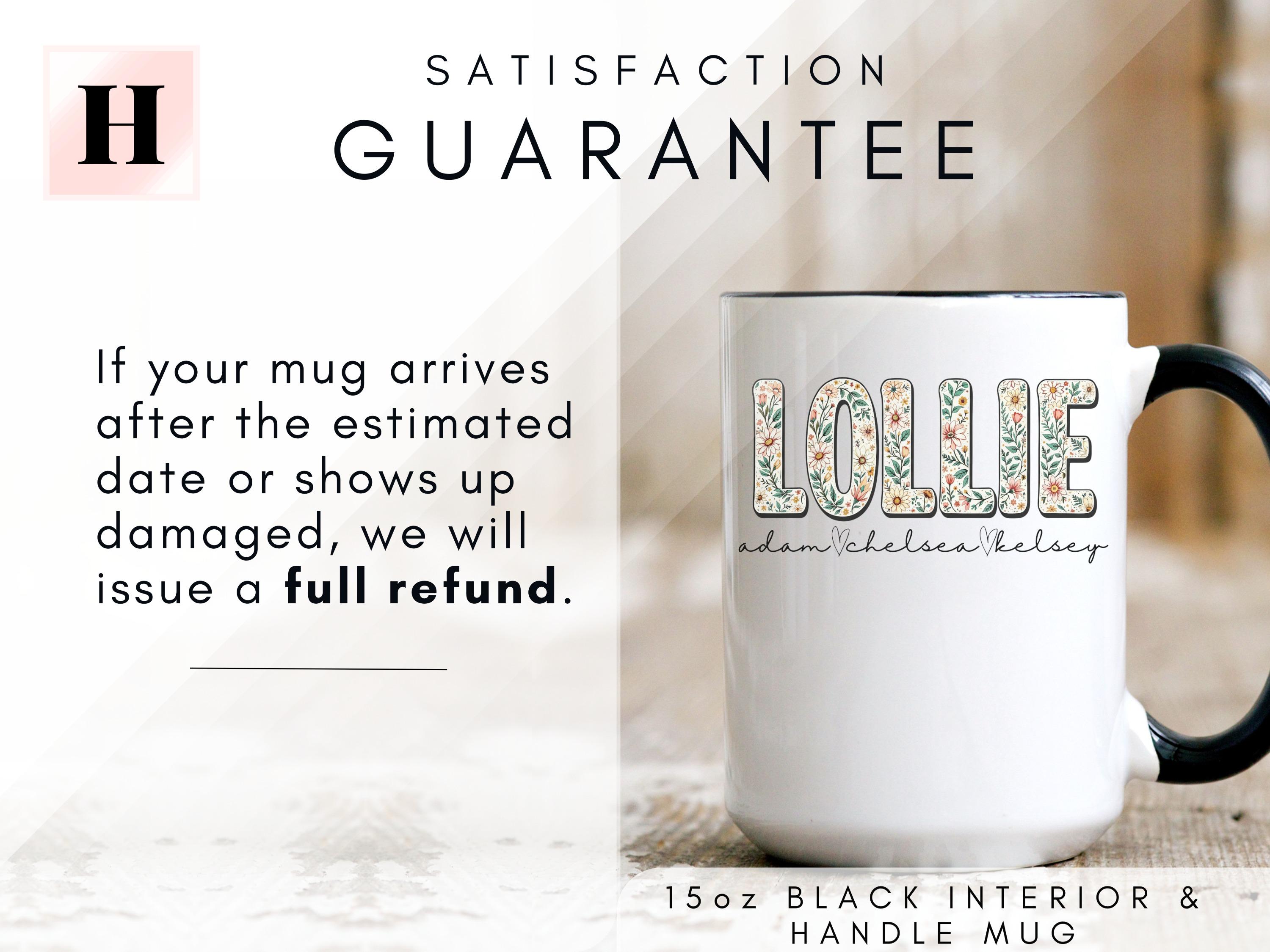 Lollie Mug With Kids Names, Personalized Lollie Wildflowers Mug ...