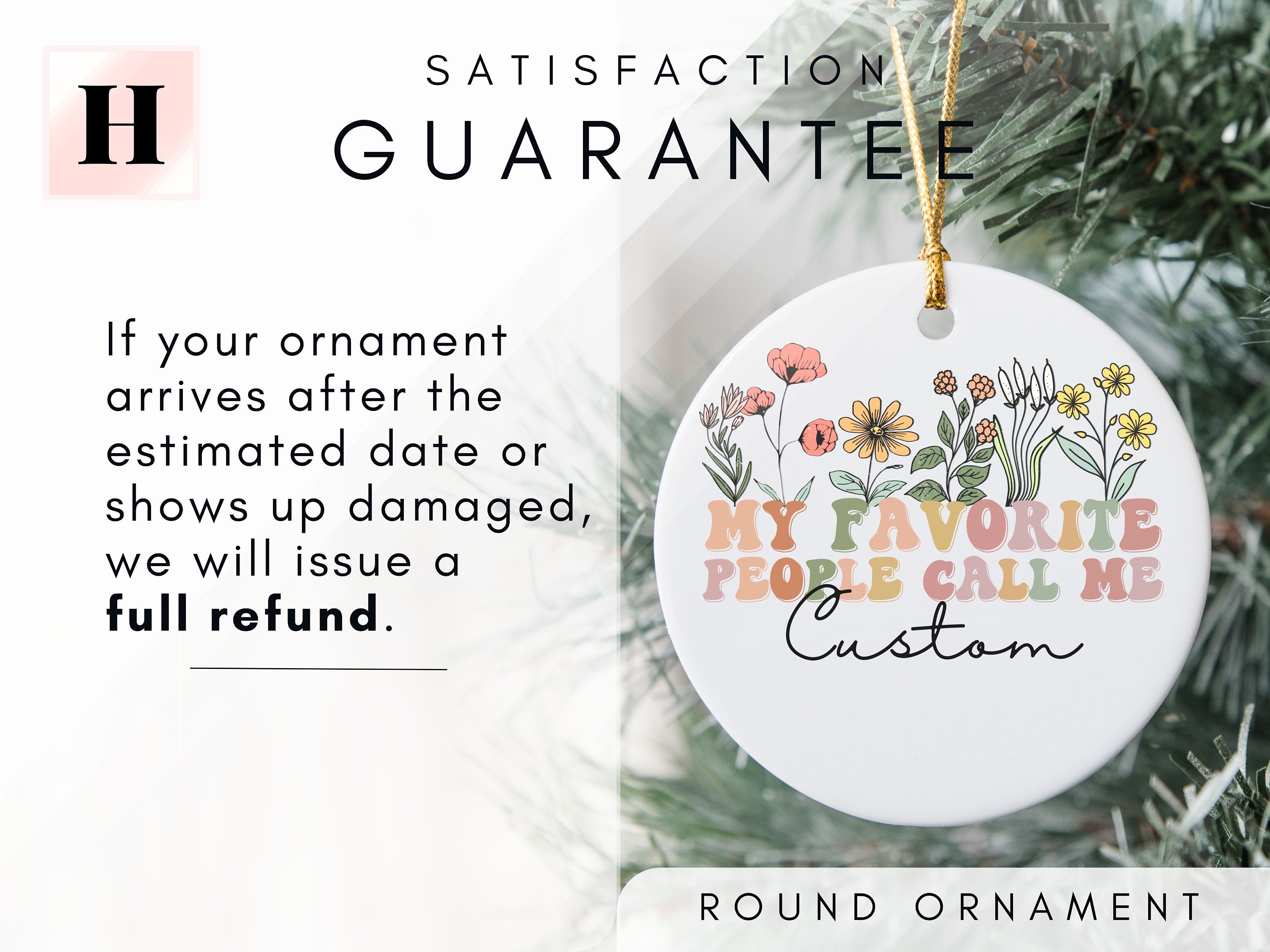 My Favorite People Call Me Grandma Ornament, Custom Grandma Christmas ...