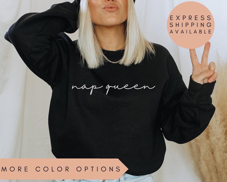 Minimalist Nap Queen Sweatshirt Crewneck,nap Queen Shirt,funny Sleep ...