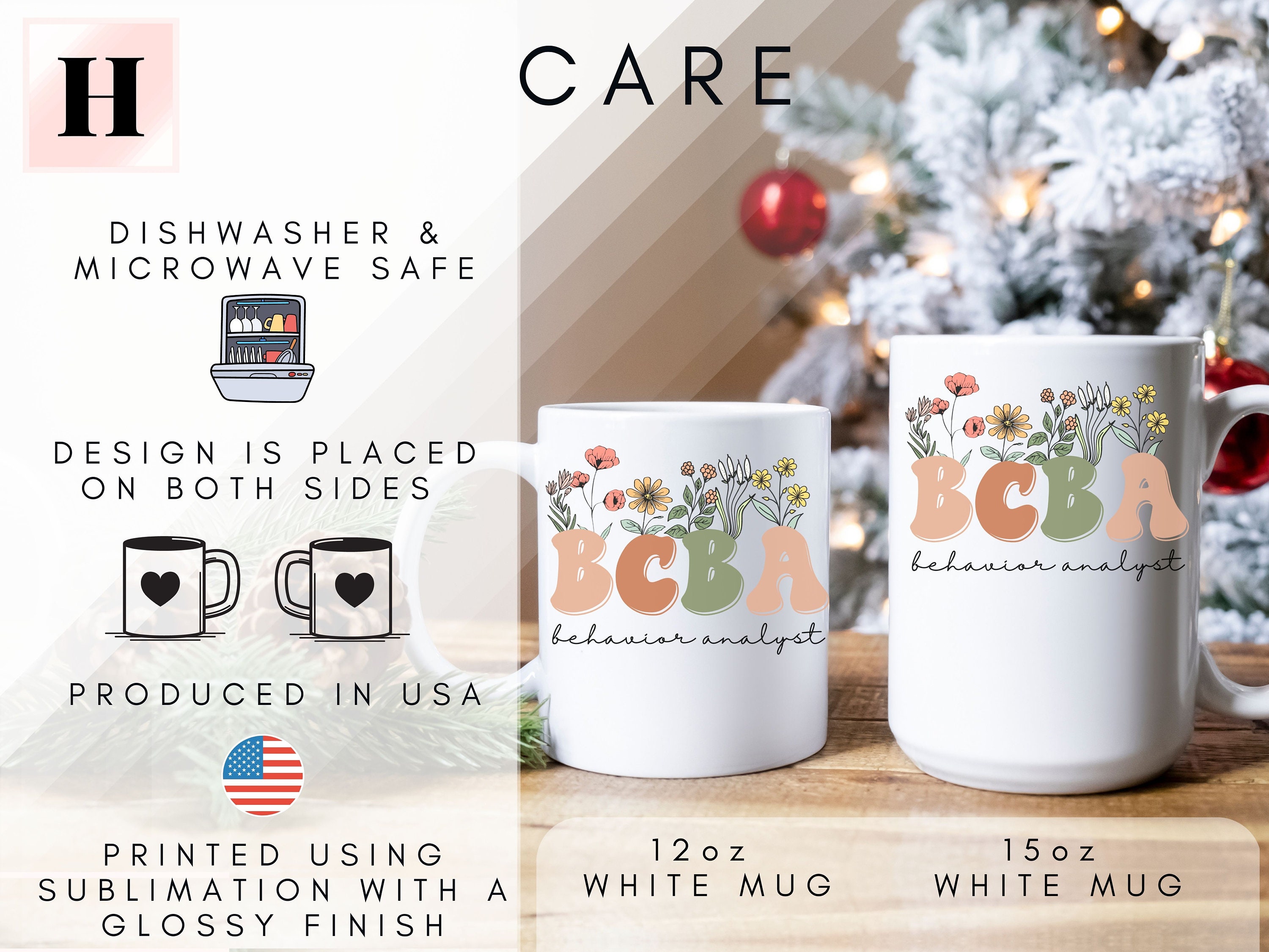 Wildflowers BCBA Mug ABA Mug Behavior Specialist Mug ABA - Etsy