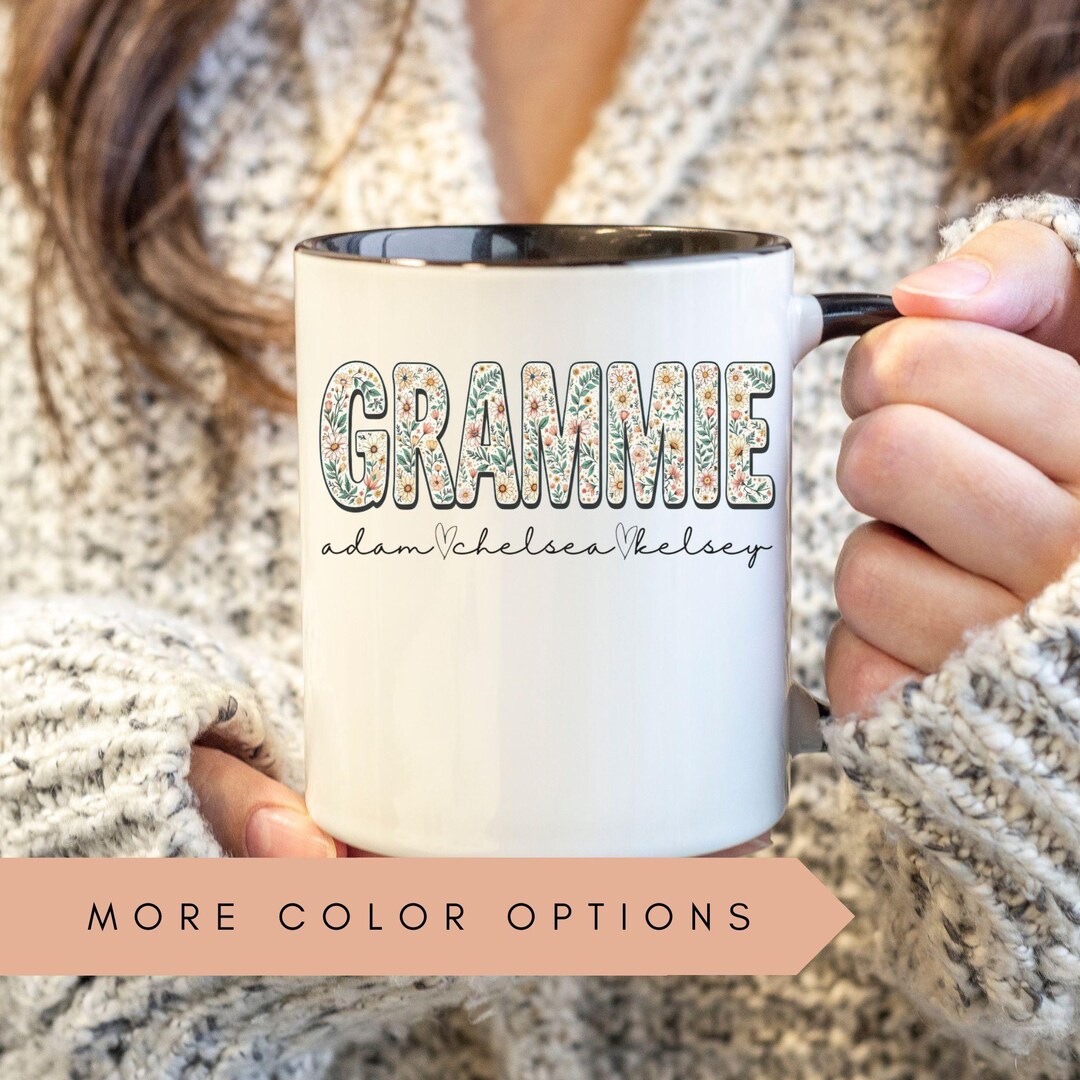 Grammie Mug With Grandkids Names, Personalized Grammie Mug,grandkids ...
