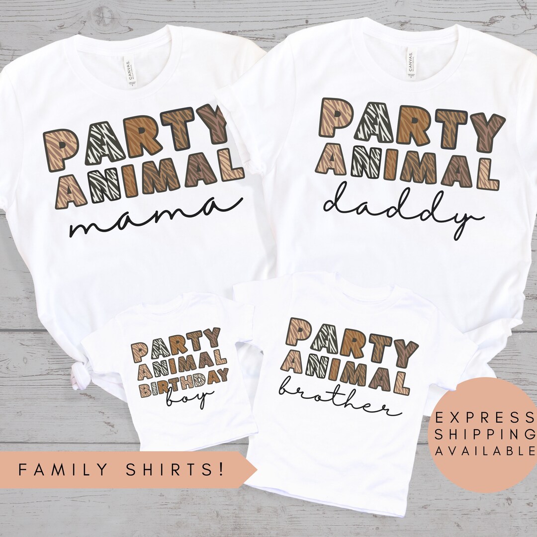 Leopard Party Animal Shirt, Zoo Birthday Party Shirts,adult Tshirt ...