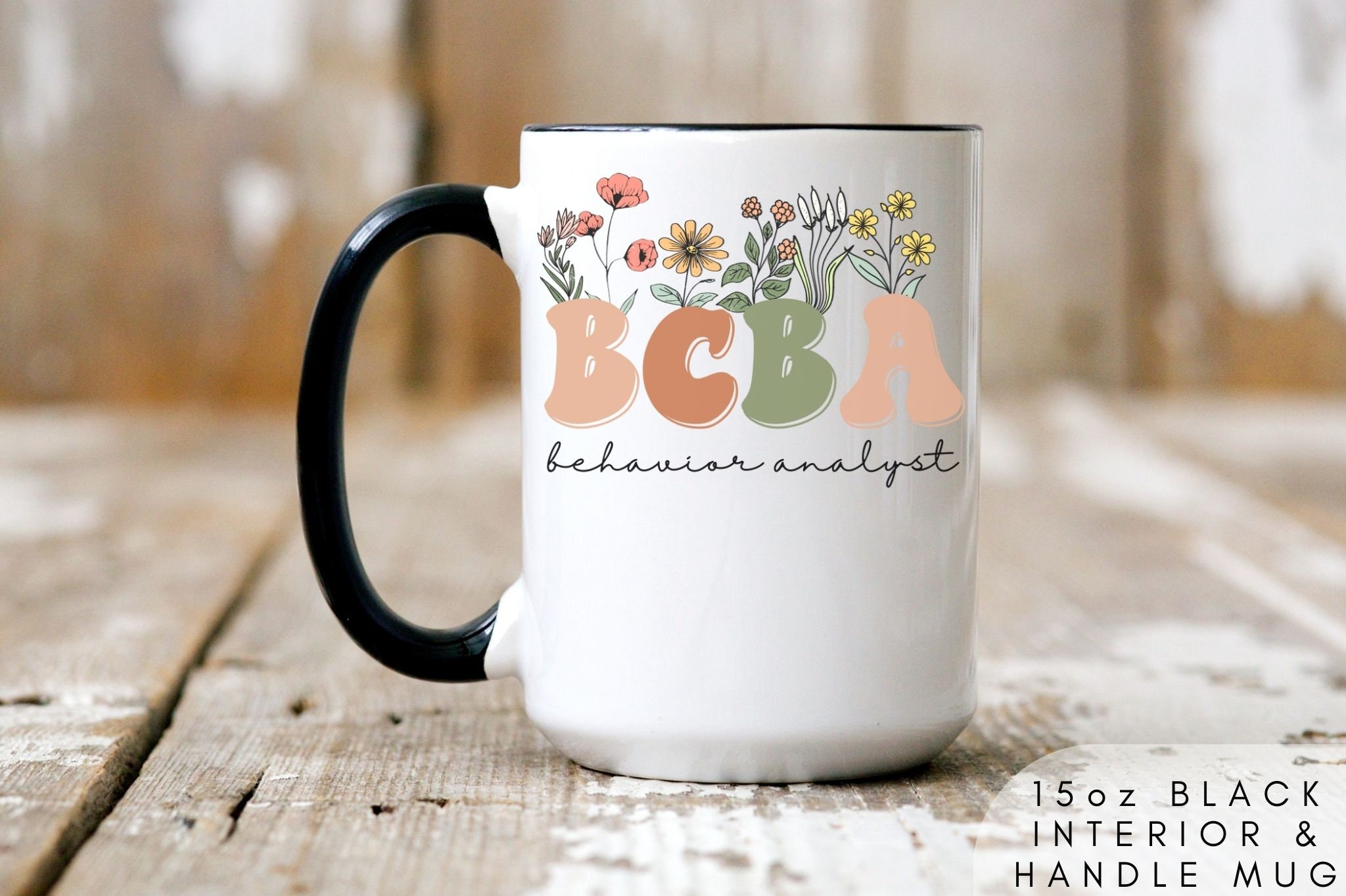 Wildflowers BCBA Mug ABA Mug Behavior Specialist Mug ABA - Etsy