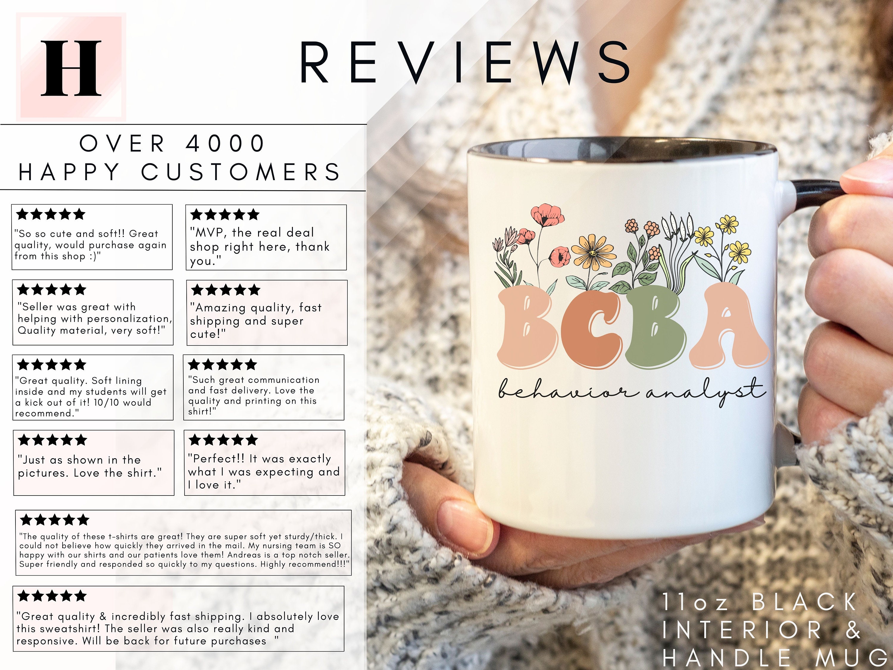 Wildflowers BCBA Mug ABA Mug Behavior Specialist Mug ABA - Etsy