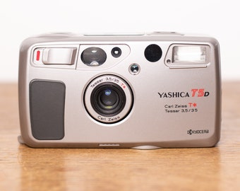 Yashica T4 Safari Limited Edition Kyocera Slim T Point and Shoot Analog Camera Like New Vintage ...