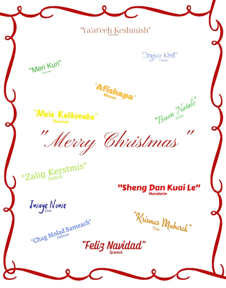 DIGITAL Download-international Christmas, Merry Christmas, Christmas ...