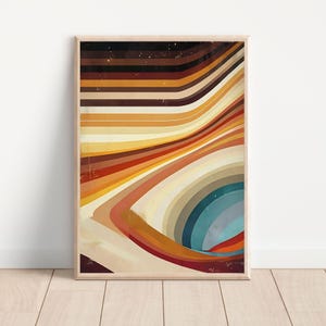 Retro 70s Poster Funky Digital Print Music Studio Wall Art Vibrant ...