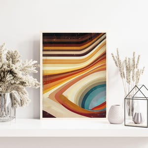 Retro 70s Poster Funky Digital Print Music Studio Wall Art Vibrant ...
