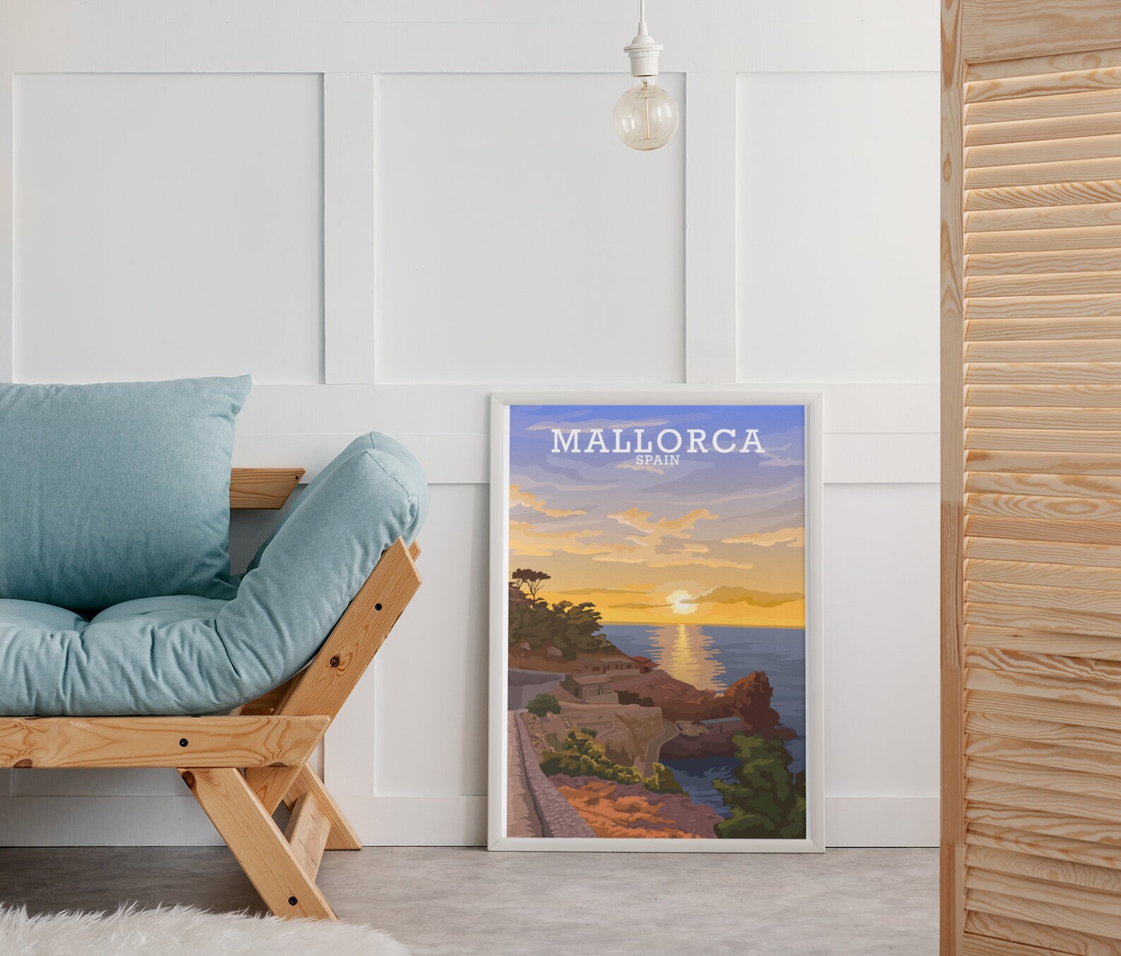 Mallorca Travel Print Spain Poster Majorca Balearic Islands ...