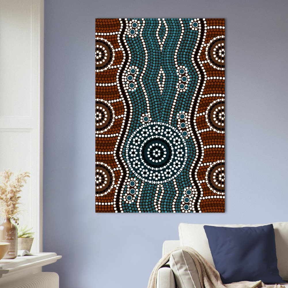 Aboriginal Dot Wall Art Traditional Indigenous Print Cultural Native ...