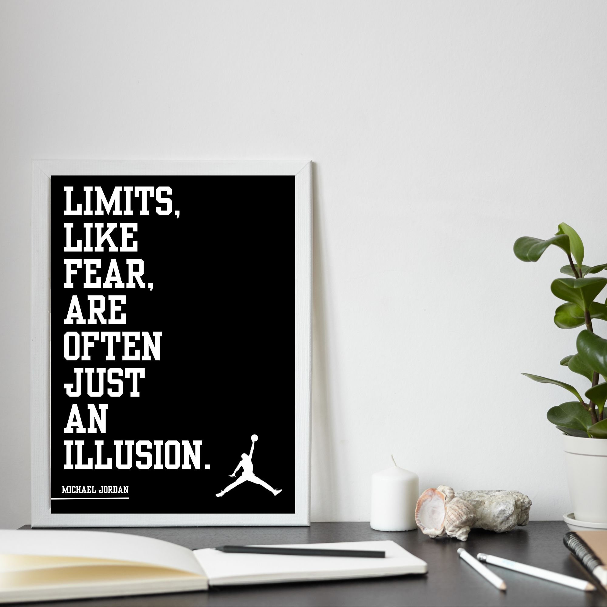 Michael Jordan Quote Print Basketball Quote Poster Motivational Fitness ...