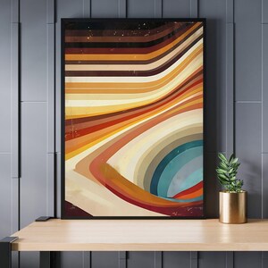 Retro 70s Poster Funky Digital Print Music Studio Wall Art Vibrant ...