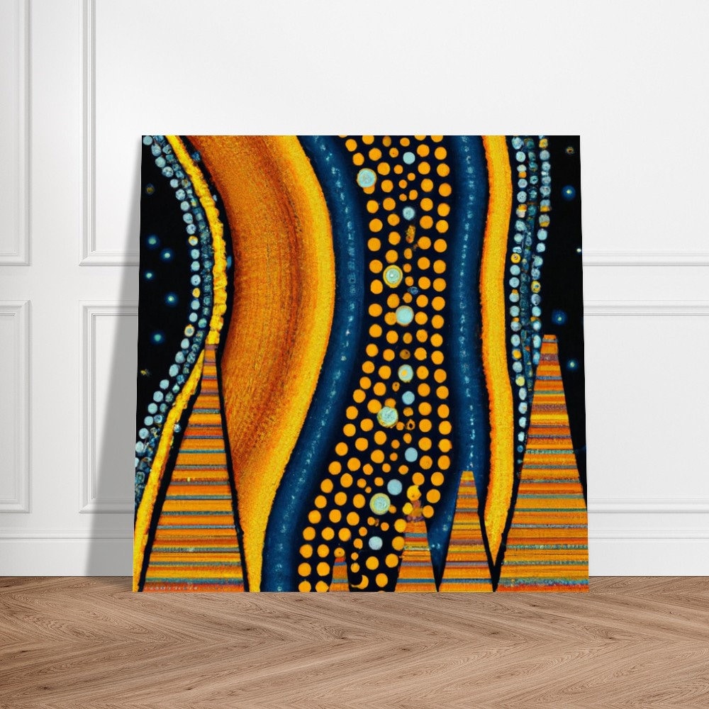 Abstract Aboriginal Print Star Night Sky Celestial Wall Art Australian ...