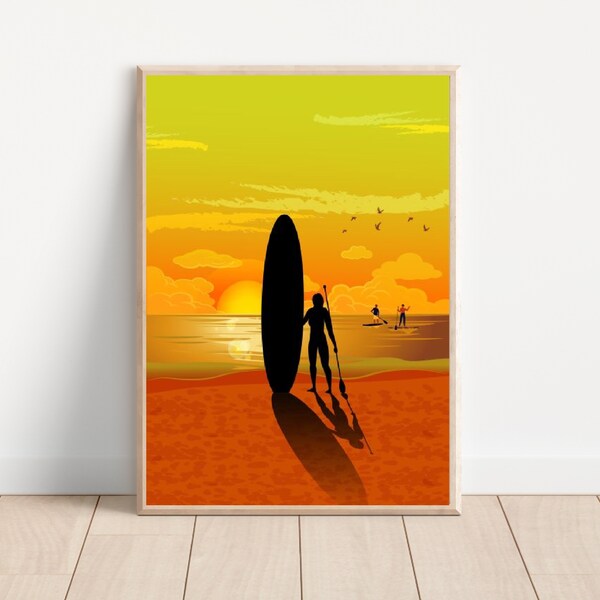 Paddle Board Art - Etsy