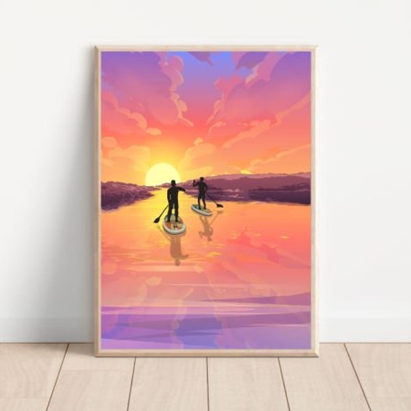 Paddle Board Art - Etsy