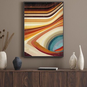 Retro 70s Poster Funky Digital Print Music Studio Wall Art Vibrant ...