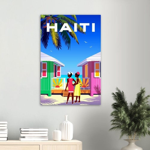 Haiti Travel Poster Art Print Retro Home Decor XR3031 - Etsy