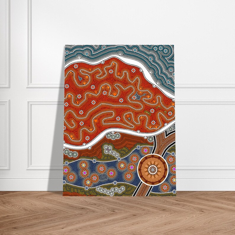 Aboriginal Dot Wall Art Traditional Indigenous Print Cultural Native ...