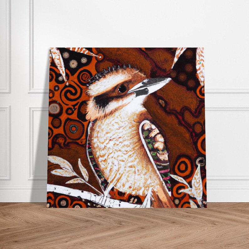 Aboriginal Kookaburra Wall Art Print | Abstract Australian Bird Artwork ...