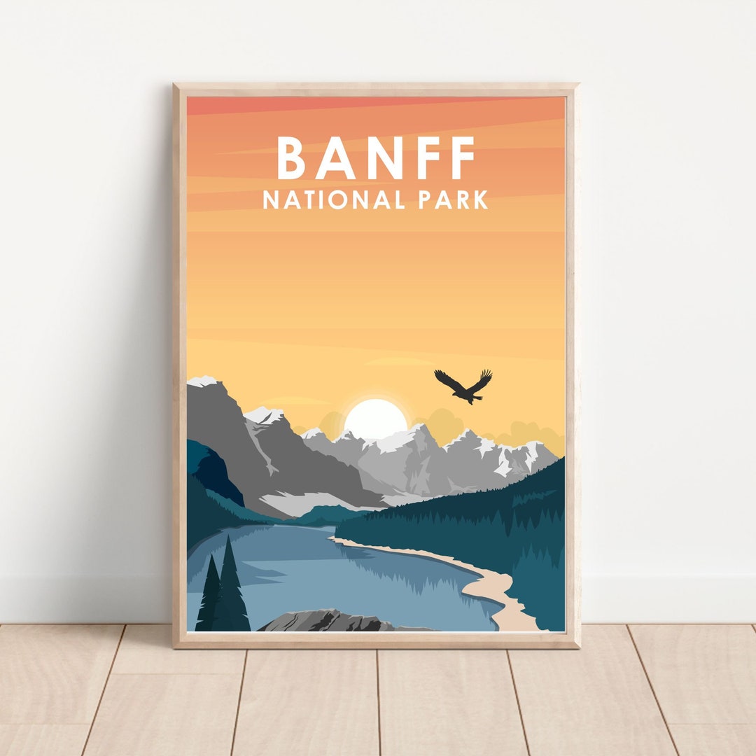 Banff National Park Poster: Lake Moraine, Canadian Rockies Art Print - Etsy