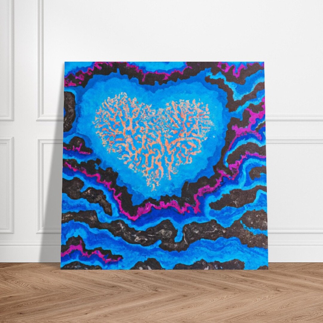 Aboriginal Heart Reef Print Great Barrier Reef Australia Australian ...