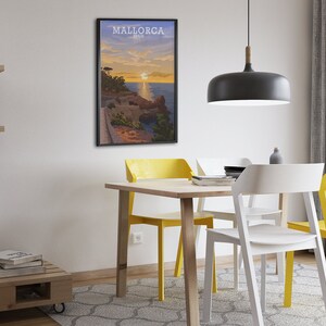 Mallorca Travel Print Spain Poster Majorca Balearic Islands ...