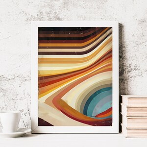 Retro 70s Poster Funky Digital Print Music Studio Wall Art Vibrant ...